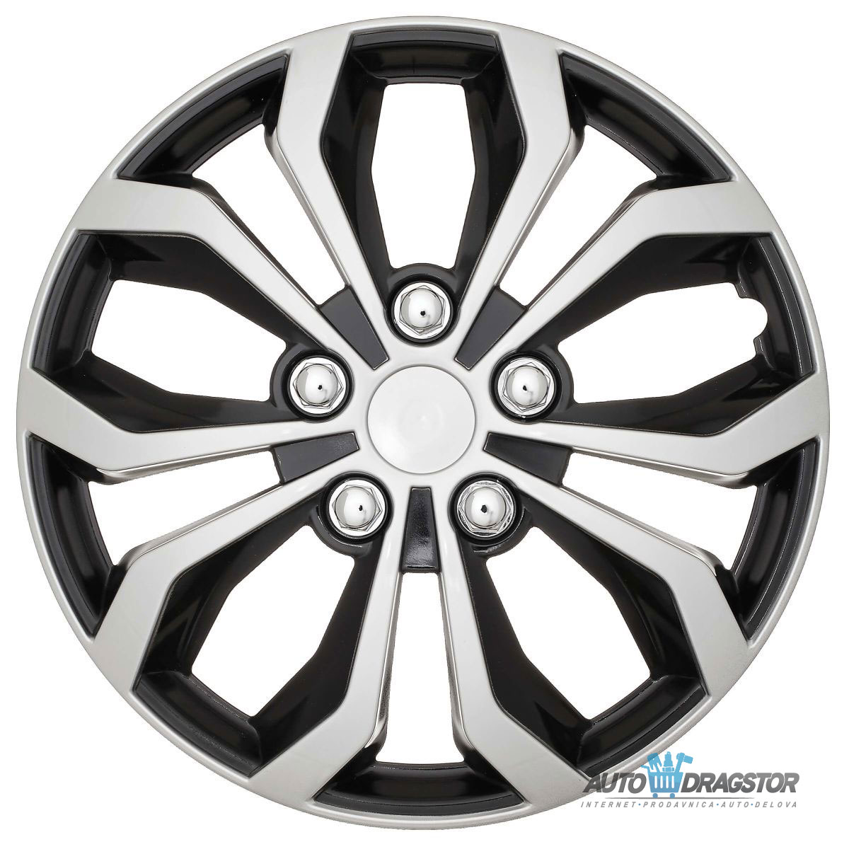 UNIVERZALNE RATKAPNE 15" SPA SILVER/BLACK-ABS SET | Auto Dragstor | Online i Cena